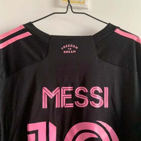 adidas | Shirts | Lionel Messi Inter Miami Soccer Jersey Away Black ...